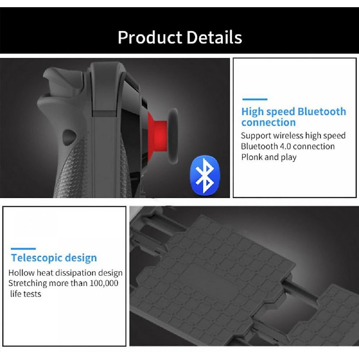 arVin Wireless Gaming Controller for iPhone iOS Android PC, Bluetooth Gamepad Joystick for iPhone 15/14/13/12/iPad/MacBook/Samsung Galaxy S22/S21/S20 Ultra/Tablet/Call of Duty Mobile/Genshin Impact