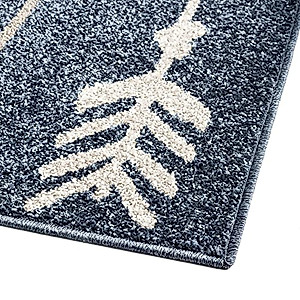 Unique Loom Autumn Collection Area Rug - Arrow (2' x 3' 1" Rectangle, Navy Blue/ Gray)