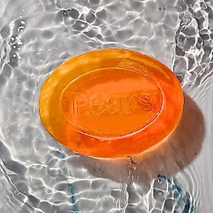 PEARS Soap, Face & Body Soap, Amber – Pure & Gentle Transparent Bar Soap, Moisturizing Glycerin Soap with Natural Oils for Pampered, Glowing Skin, 3.53 Oz (Pack of 2)