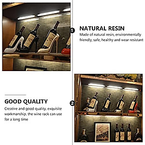 Cabilock Home Decor Dining Table Decor High Heel Wine Stiletto Shoe Wine Holder Wine Bottle Organizer Stand Shoe Phone Holder Bottle Holder Resin Metal Storage Rack Wedding Decor