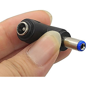 zdyCGTime 90 Degree Angle DC5.5x2.1mm Male to Female Adapter 5 Volt DC Barrel Power Jack Charging Cable Connector for Tablet (DC5.5x2.1mm)(2pack)