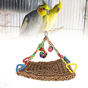 Bird Climbing Net Bird Climbing Net Colourful Bird Chewing Toy Swing Hammock Chewing Hanging Mat for Decoration Playing Colourful Swing Hammock