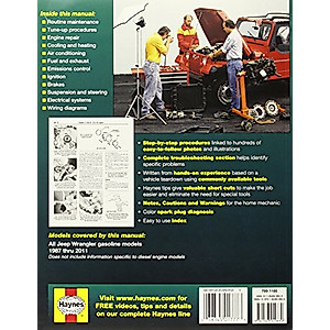 Cengage Learning Jeep Wrangler 1987 - 2011 Repair Manual