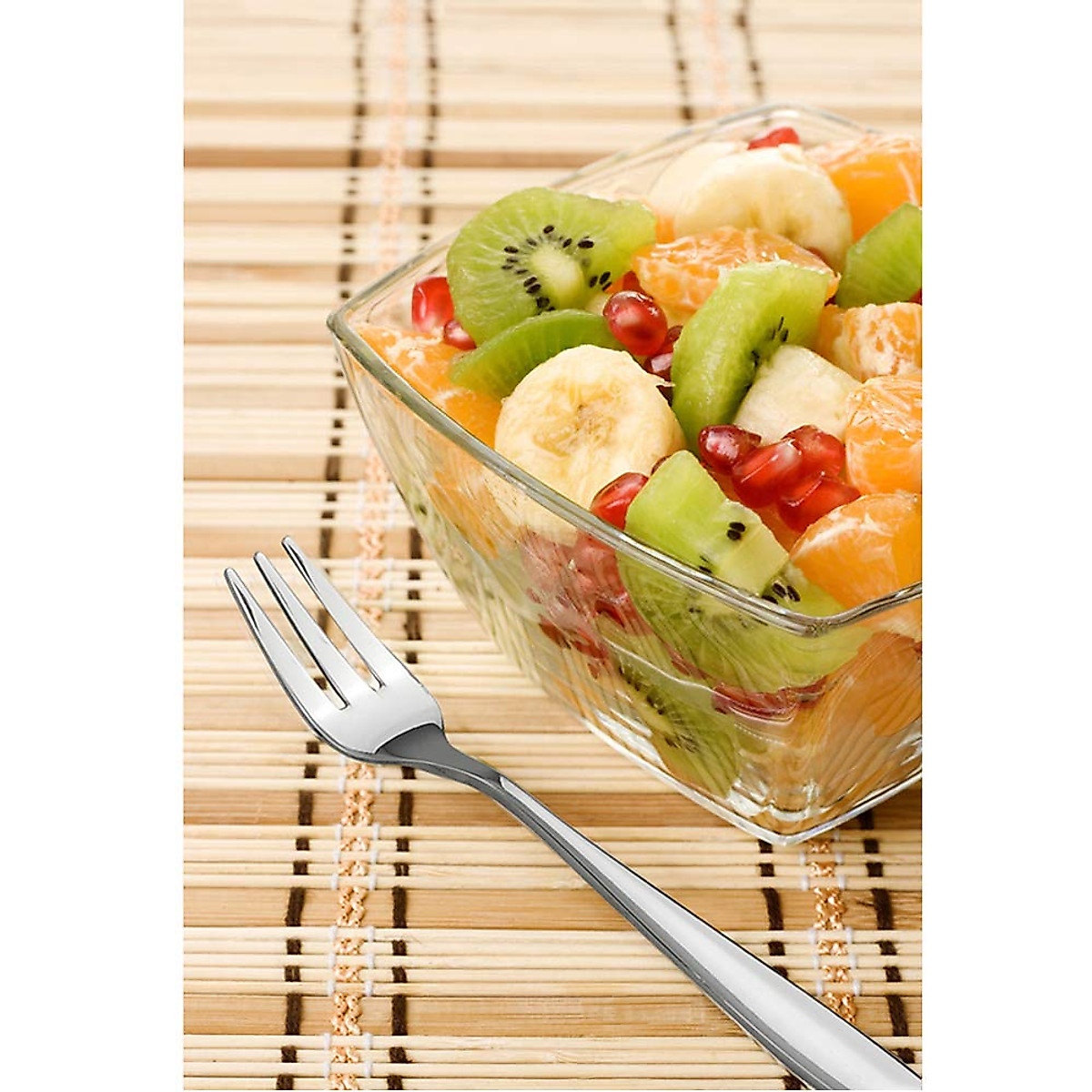 HOMMP 16 Pieces Stainless Steel 3-tine Dessert Fork, Cake Fruit Fork Set