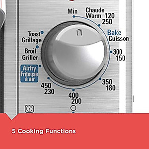 Black+Decker TO3265XSSD Extra Wide Crisp ‘N Bake Air Fry Toaster Oven, Silver, Fits 9" x 13" Pan