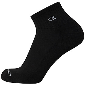 Calvin Klein Men's Socks - Cushioned Above Ankle Athletic Mini-Crew Socks (6 Pack), Size 7-12, GreyBlack