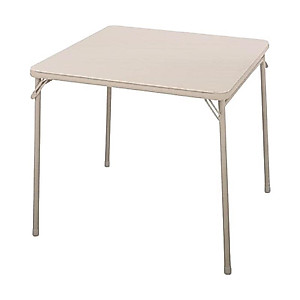 Cosco Square Folding Table 34" Sand Steel Frame, Vinyl