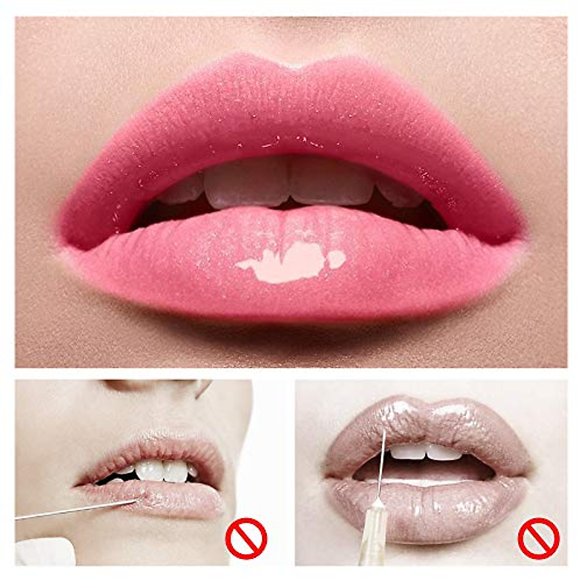 GL-Turelifes Lip Plumper Lip Gloss, Lip Maximizer Balm Plumper Lip Extreme Volume, Heathly Enhancer Hydrated Lips, Moisturize, Eliminate Dryness Wrinkles Enhances Plump Gloss