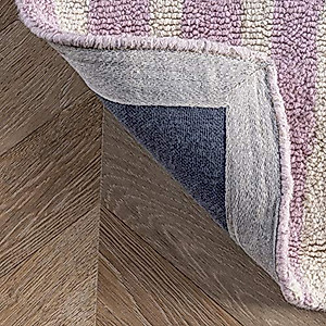 nuLOOM Lemuel Hand Tufted Wool Area Rug, 5' x 8', Baby Pink