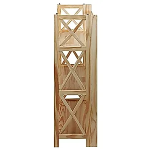 Casual Home Montego 3-Shelf Folding Bookcase, Natural , 27.5" Wide