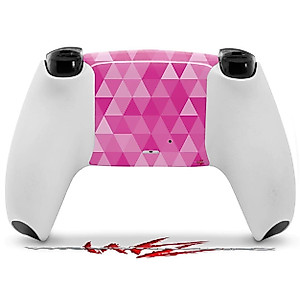 WraptorSkinz Skin Wrap compatible with Sony PS5 DualSense Controller Triangle Mosaic Fuchsia (CONTROLLER NOT INCLUDED)
