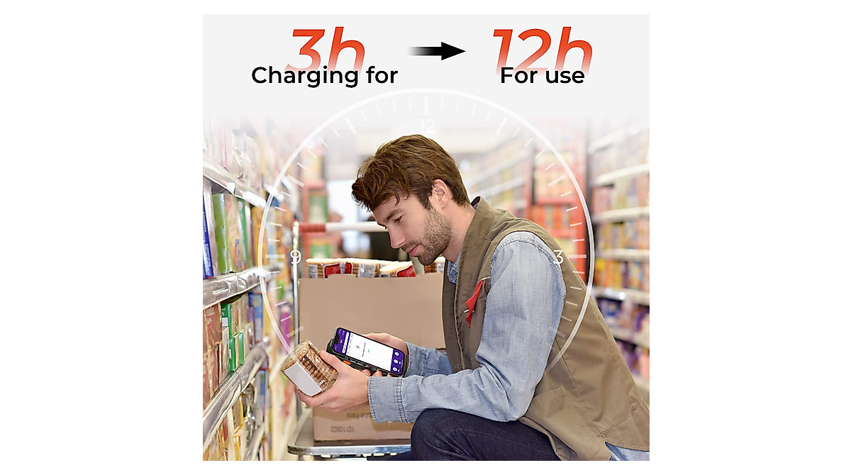 MUNBYN Bluetooth Barcode Scanner-QR 1D/2D Back Clip Phone Barcode ...