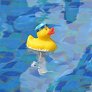 XY-WQ Floating Pool Thermometer, Large Size Easy Read for Water Temperature with String for Outdoor and Indoor Swimming Pools and Spas (Duck)