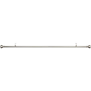 Amazon Basics 1-Inch Wall Curtain Rod with Urn Finials, 72" to 144", Nickel