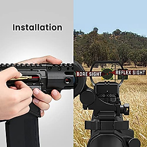 Feyachi 223 5.56 Laser Bore Sight .223 Rem 5.56mm NATO Red Laser Boresighter for Cal 223 556 with 3 Sets of Batteries