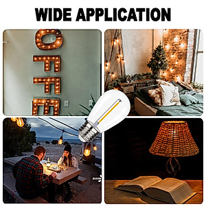 YIMILITE S14 Outdoor String Light Bulbs, Shatterproof Replacement Bulbs, 1W Equivalent to 10W, Waterproof 2200K Warm White Led Light Bulbs, E26 Base 25 Pack