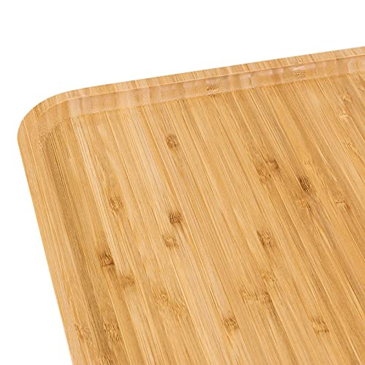 HEIHAK 2 Packs 15.7 x 11.8 x 0.8 Inch Rectangle Bamboo Trays, Decorative Bamboo Serving Platters, Natural Bamboo Serving Tray Wooden Breakfast Tray for Food, Coffee, Fruits, Bread, Cheese