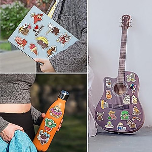 Amaxiu 100Pcs Cute Sloth Stickers, Kawaii Animal Decals Waterproof Cartoon Stickers Vinyl Water Bottles Stickers Sloth Lovers Gifts for DIY Decoration Scrapbook Luggage