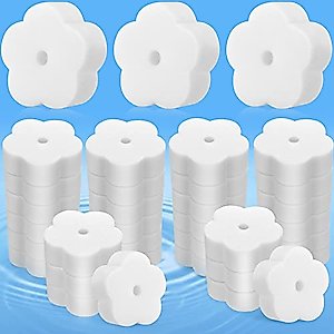 40 Pcs Hot Tub Sponge Spa Cleaning Sponges for Hot Tub Oil Absorbing Sponge Cleaning Scum Absorber for Spa, Bathtub and Swimming Pool to Soak up Oils Hot Tub Accessories(Floret Style)