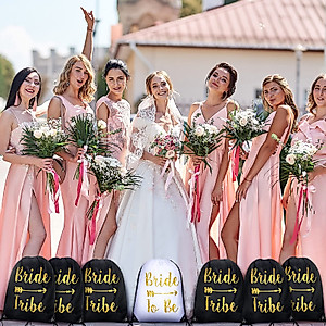 Maitys 12 Pieces Bride Drawstring Bags Bachelorette Party Drawstring Backpacks for Bridal Shower Wedding Party Bridesmaids Supplies Gift Bag (Black)