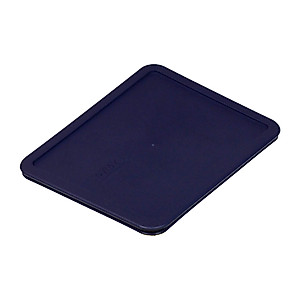 Pyrex 7212-PC 11 Cup (1) Blue, (1) Cadet Blue and (1) Marine Blue Rectangle Plastic Food Storage Lid, Made in USA