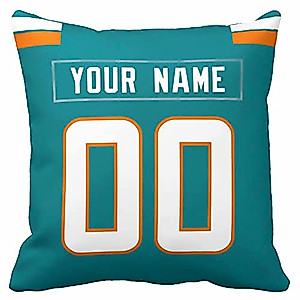 ANTKING Miami Throw Pillow Custom Any Name and Number for Men Youth Boy Gift 16" x 16", 18" x 18"