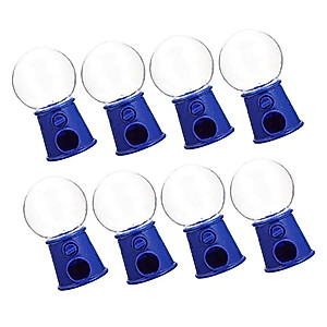 JOINPAYA 8pcs Mini Machine Mini Cake Containers A Vending Machine Mini Containers Gumball Machines Dispenser Machine Mini Gumball Dispenser Plastic Blue Money Bank Candy Box