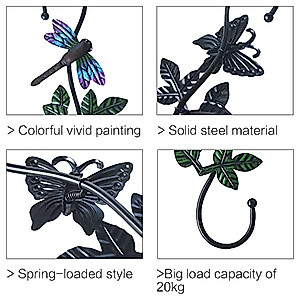 Sunnyac Large Decorative S Hooks, Set of 3 Solid Steel Plant Hangers, Beautiful and Vivid Plant Hook for Hanging Outdoor Indoor Garden Plants, Flower Baskets, Pots, Bird Feeders and Lanterns (BDB3)