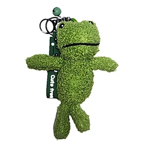 ScleraGo Plush Frog Keychain Women Men Car Key Ring Soft Toy Doll Accessory Backpack Bag Decoration Gift for Teens 9012