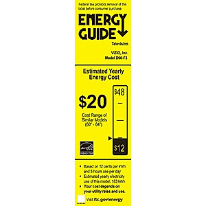 VIZIO D-Series 60" Class (60" Diag.) 4K Ultra HD HDR Smart TV – D60-F3