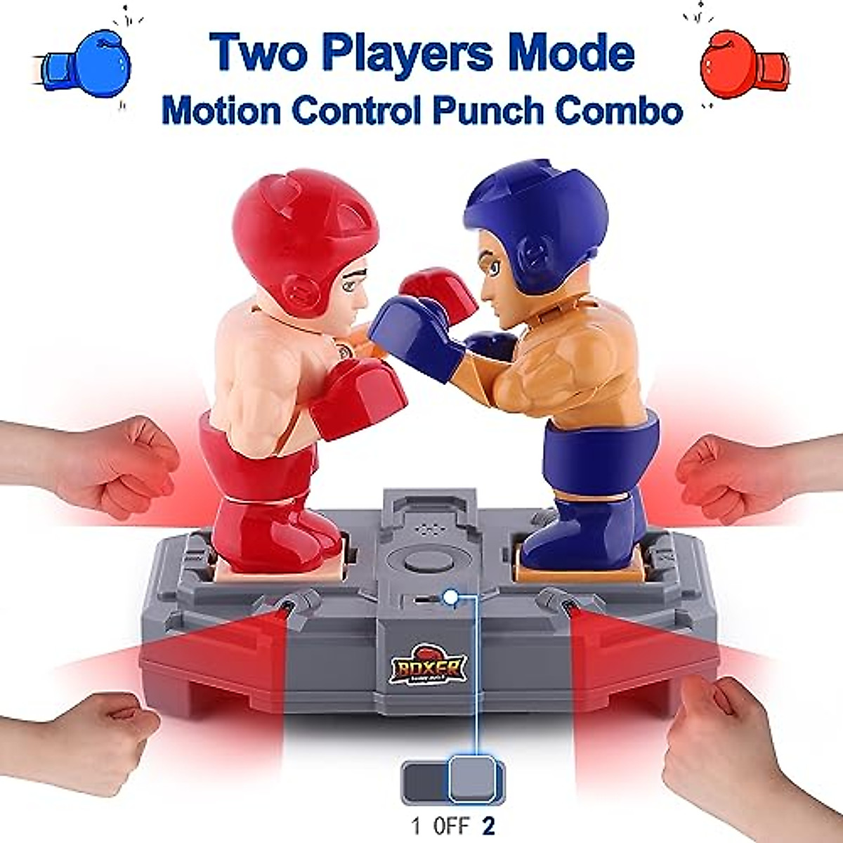 iPlay, iLearn Electronic Boxing Toys, RC Fighting Robots, Kid Board Games, Wrestling Battle Bots, Interactive Punching Boxer, Indoor Sports Playset, Cool Birthday Gift 3 4 5 6 7 8-12 Year Old Boy Teen
