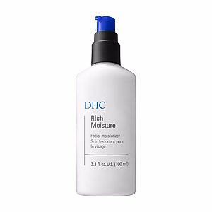 DHC Rich Moisture, Lightweight Facial Moisturizer, Dry Skin, Hydrating, Fragrance and Colorant Free, Ideal for dry dehydrated and sensitive skin, 3.3 fl. oz.