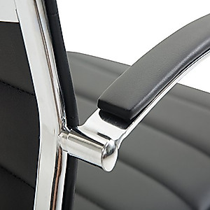 EdgeMod Tremaine Drafting Chair in Vegan Leather, Black