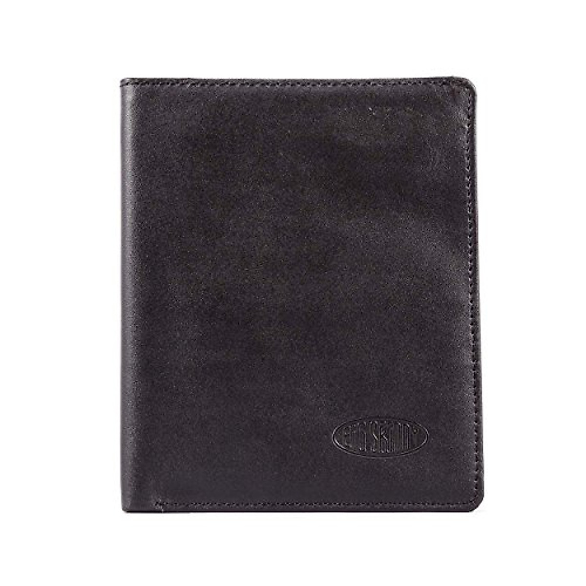 Big Skinny Leather Traveler Slim Wallet, Holds Up to 20 Cards and 4 Passports, Black