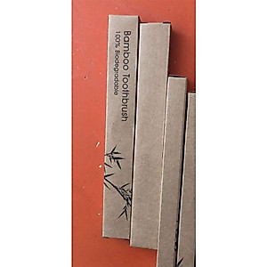 Natural Bamboo Charcoal Toothbrush Soft Bristles Manual Toothbrush for Adults 4Pcs (Purple)