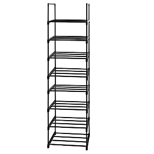 Easyhouse 8 Tier Metal Sturdy Shoe Rack, Narrow Tall Shelf Organizer for Entryway, Closet, Bedroom