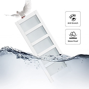 Finosen 30 in x 84 in Sliding Closet Door, 5-Lite Frosted Glass, LVL Wood Panel, PVC Surface, Assembly Needed Interior Doors for Bathroom, Living Room, White