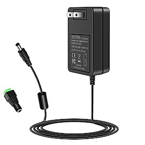 SHNITPWR 24V DC Power Supply Adapter 24 Volt 2A 48W AC to DC Converter Transformer 100~240V AC Input with 5.5x2.5mm DC Tip for 5050 3528 LED Strip 3D Printer CCTV Security System LCD Monitor