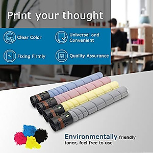 Leize Compatible TN324 Toner Cartridge Replacement for Konica Minolta TN324 TN-324 for Bizhub C258 C308 C368 Printer TN324K TN324C TN324M TN324Y - Black 28,000 & Color 26,000 Pages [KCMY 4-Pack]