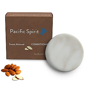 Pacific Spirit Conditioner Bar - Moisturizing for All Hair Types, with Almond Oil & Honey, Lightweight, SLS & Sulfate-Free, Vegan, Travel-Size, Zero Waste - 2.12 oz, 80-100 Washes