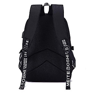 Caiyan Hot Fashion Unisex Supernatural SPN Backpack USB Charging Headphones Bag Laptop Bag School Backpack