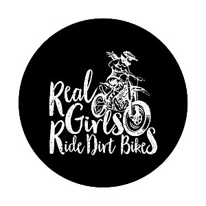 Real Girls Ride Dirt Bikes Funny Quote for Motocross Girl PopSockets Swappable PopGrip