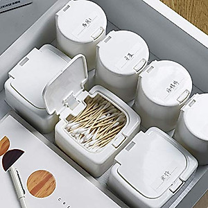 2pcs Mini Cotton Swab Storage Box Makeup Cotton Medicine Storage Organizer Container Bathroom Accessories Holders Dispensers Canisters