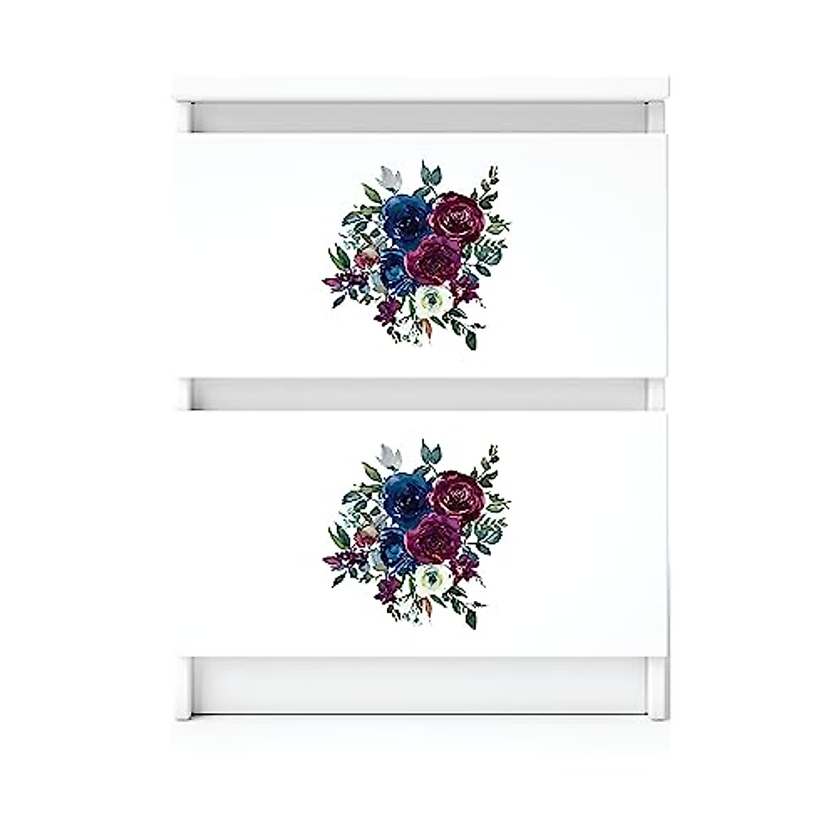 Dark Bouquet Rub on Transfer, 6 x 6 inch Sheet - Dry Rub-On/Off Transfers Stickers for Decoupage Scrapbooking Crafts Mixed Media Collage Art