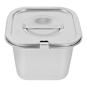 PRETYZOOM Freezer Stainless Steel Container Ice Cream Storage Box Metal Container with Lid Storage Containers Ice Cream Tub Ice Cream Storage Tubs Freezer Container Stainless Steel Storage Containers