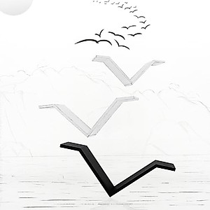 Mazjoaru Book Shelf for Wall Set of 2, Modern Hanging Bookshelf Wall Mounted Desktop Book Shelves Black Organizer for Bedroom Livingroom Office