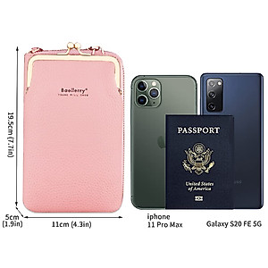 Small Crossbody Bags for Women Shoulder Handbags Clutch Mini Phone Purse Wallet with Adjustable Strap RFID Card Slots(Black)