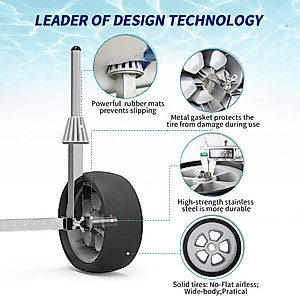 GanFindX Quick-Detachable Stainless Steel Sit on Top Kayak Cart with Puncture-Resistant Wheels Width Adjustable Canoe Trolley, Suitable for Kinds of Kayaks and Canoe with Plug Holes