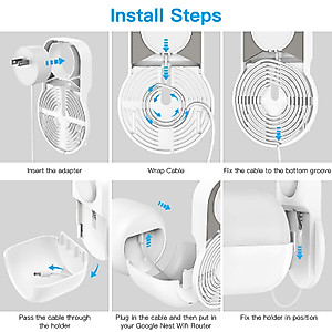 Koroao Smart Home Outlet Wall Mount Only for Google Nest WiFi Router(2nd Generation) - Easy Installation and No Cord Clutter Holder Bracket for Google 4x4 AC2200 Nest Mesh Wi-Fi Router (2-Pack)