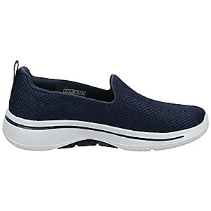 Skechers Women's Go Walk Arch Fit-Grateful Sneakers, Navy/White, 11
